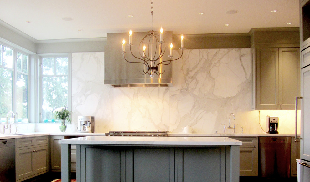 Marble Kitchen countertops - Rustic - Kitchen - Seattle - by Michael ...