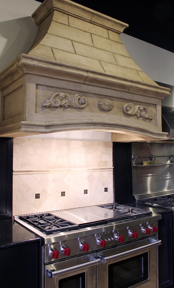 "Marie Antoinette" Stone Vent Hood - Mediterranean - Kitchen - Austin ...
