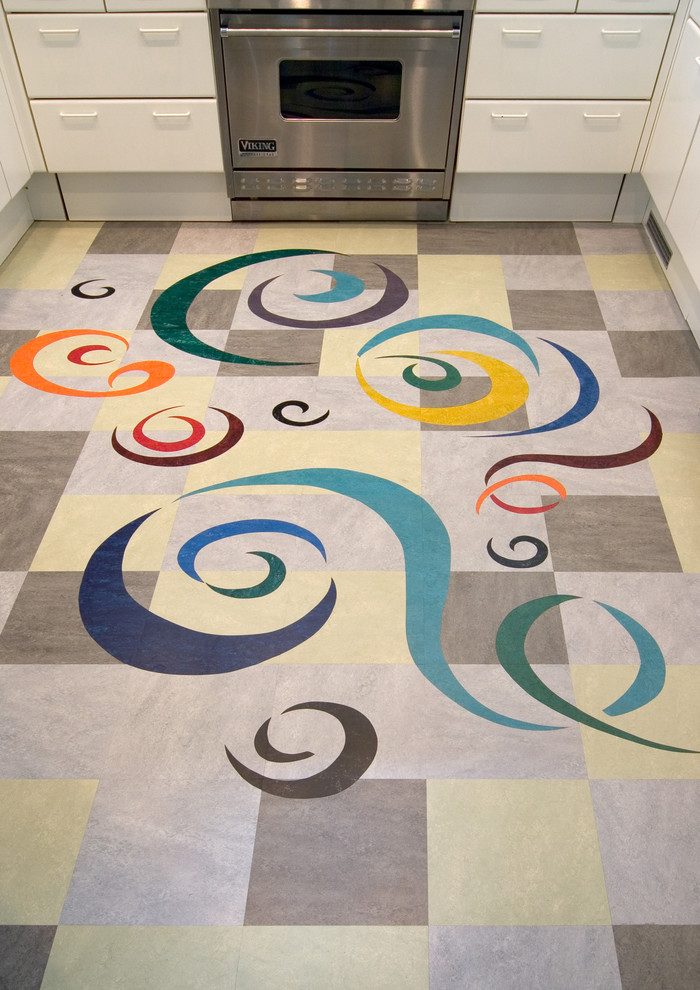 Marmoleum - Modern - Kitchen - Los Angeles - by Crogan Inlay Floors | Houzz