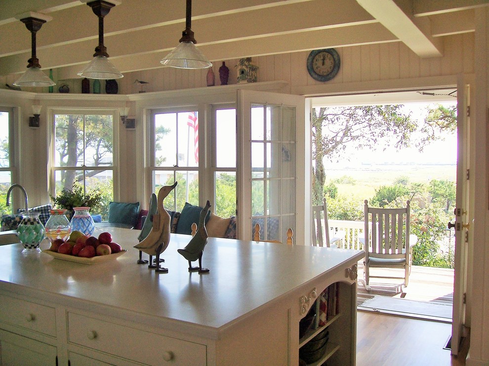 Martha's Vineyard Harbor View Kitchen - Beach Style - Kitchen ...