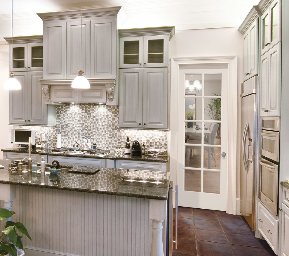 Masonite Ten Light Glass Wood Door - Transitional - Kitchen - Tampa ...