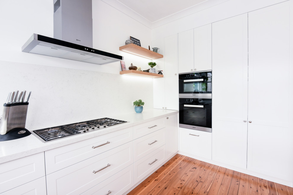 White kitchen with smartstone amara benchtops - Modern - Kitchen ...
