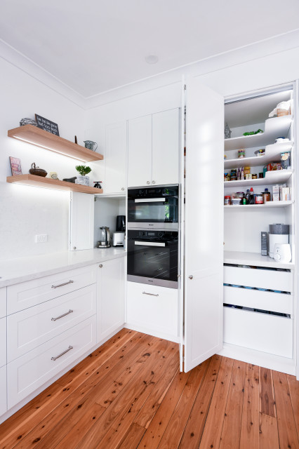 Pantry appliance cabinet with bi-fold doors - Modern - Kitchen - Sydney ...