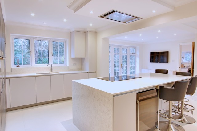 Matt Taupe & Slate High Gloss/Handleless German Kitchen - Northwood HA6 ...