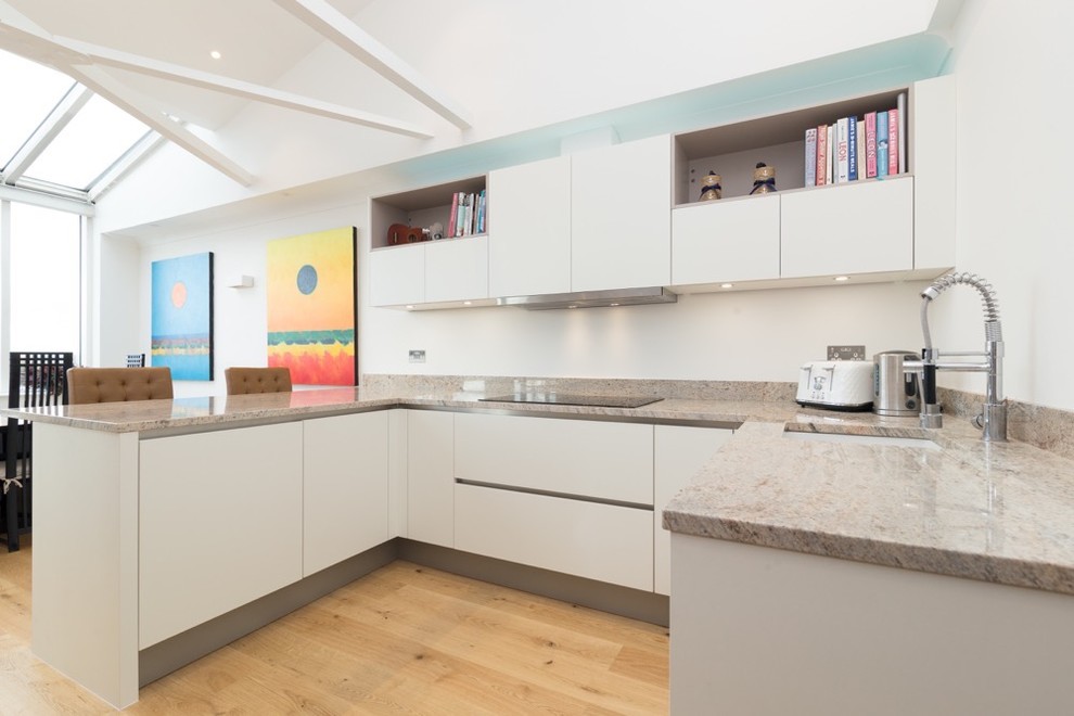 Matt white kitchen - Modern - Kitchen - London - by LWK London Kitchens ...