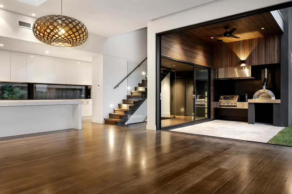Meals area with view to kitchen and alfresco area - Contemporary ...