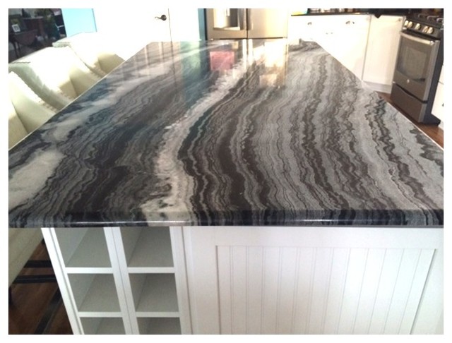 Mercury Black Quartzite Countertop - Contemporary - Kitchen - New York ...