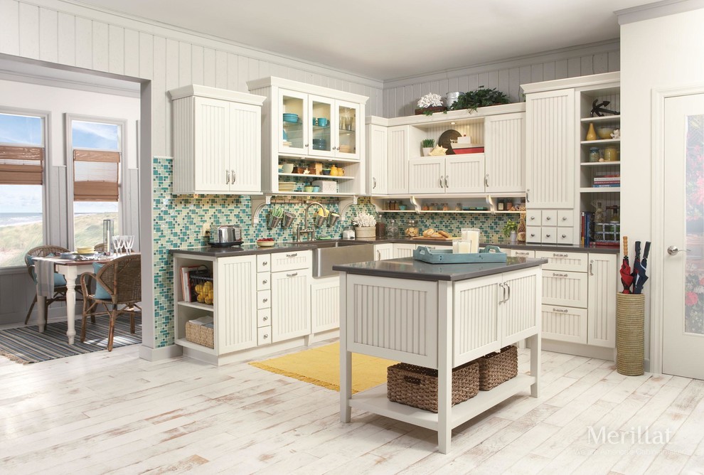 Merillat® Classic Avenue w/ 5 piece drawer in Maple Chiffon with Tuscan ...