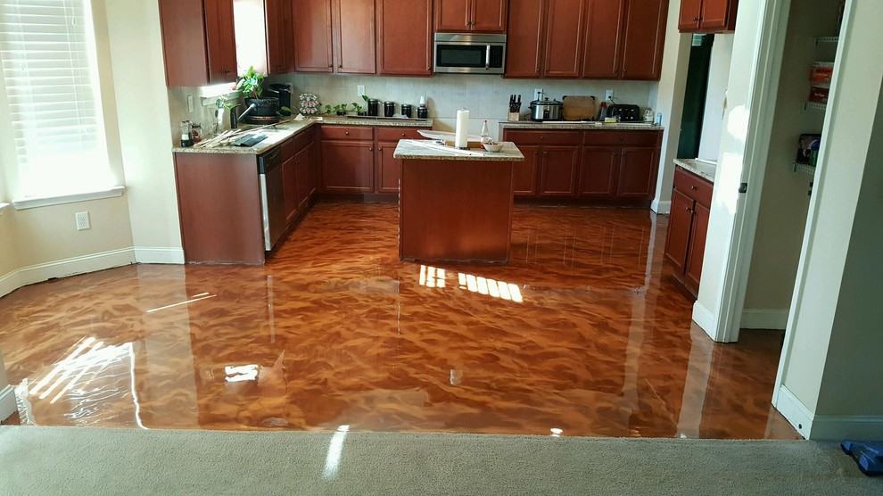 Metallic Epoxy Floor Finish - Modern - Kitchen - New York - by EC3K ...