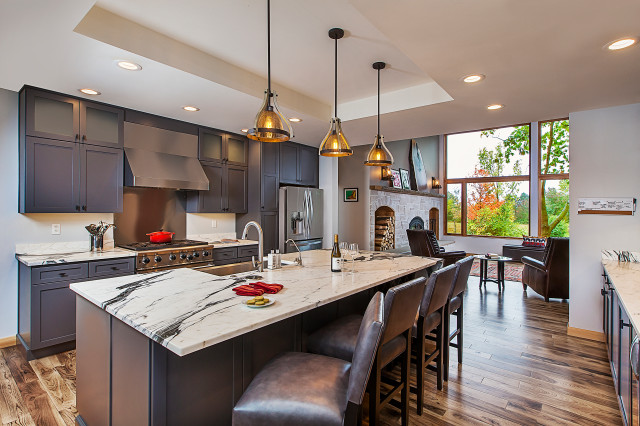 Metamorphosis of a Man Cave - Contemporary - Kitchen - Detroit - by ...