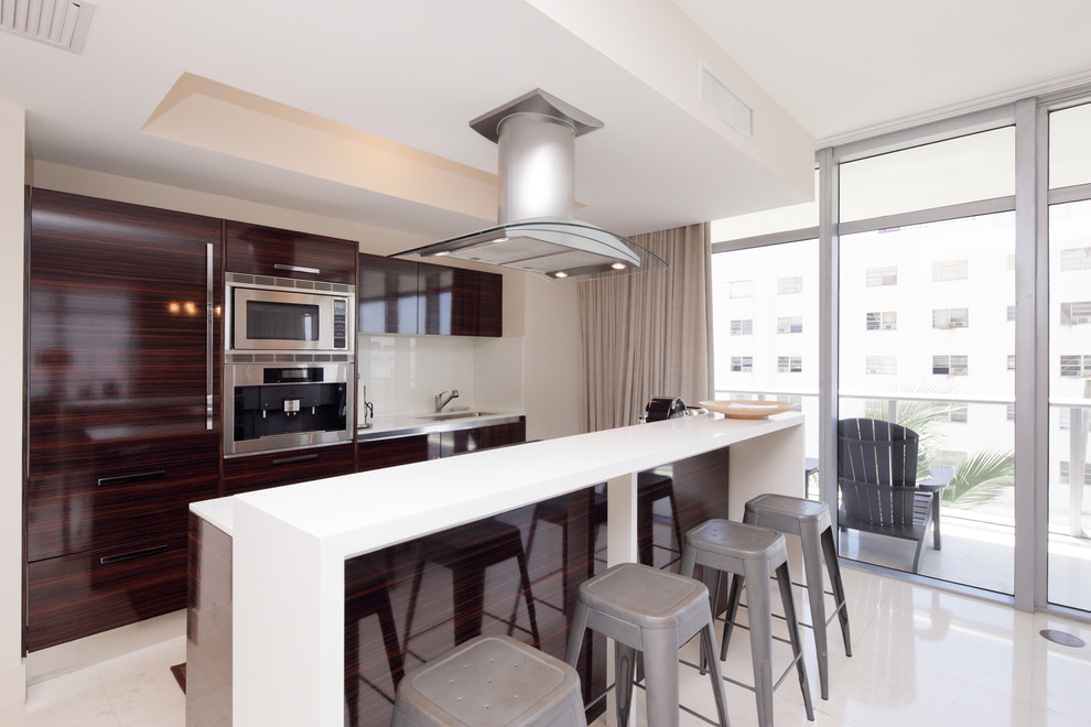 Miami Beach Condo Custom Kitchen - Modern - Kitchen - Miami - by ...