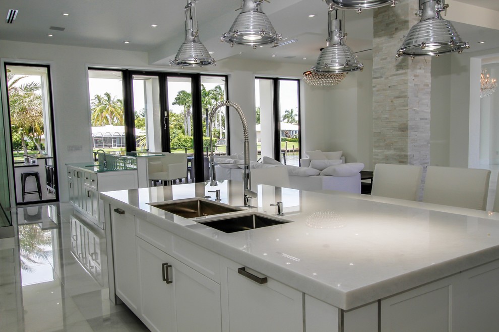 Miami Modern Custom Home - Modern - Kitchen - Miami - by Pioneer ...