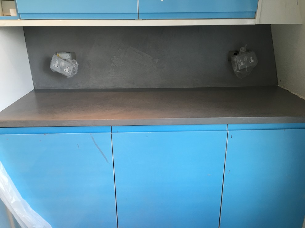 Microcement Polished Concrete Kitchen Worktop Earls Court London ...