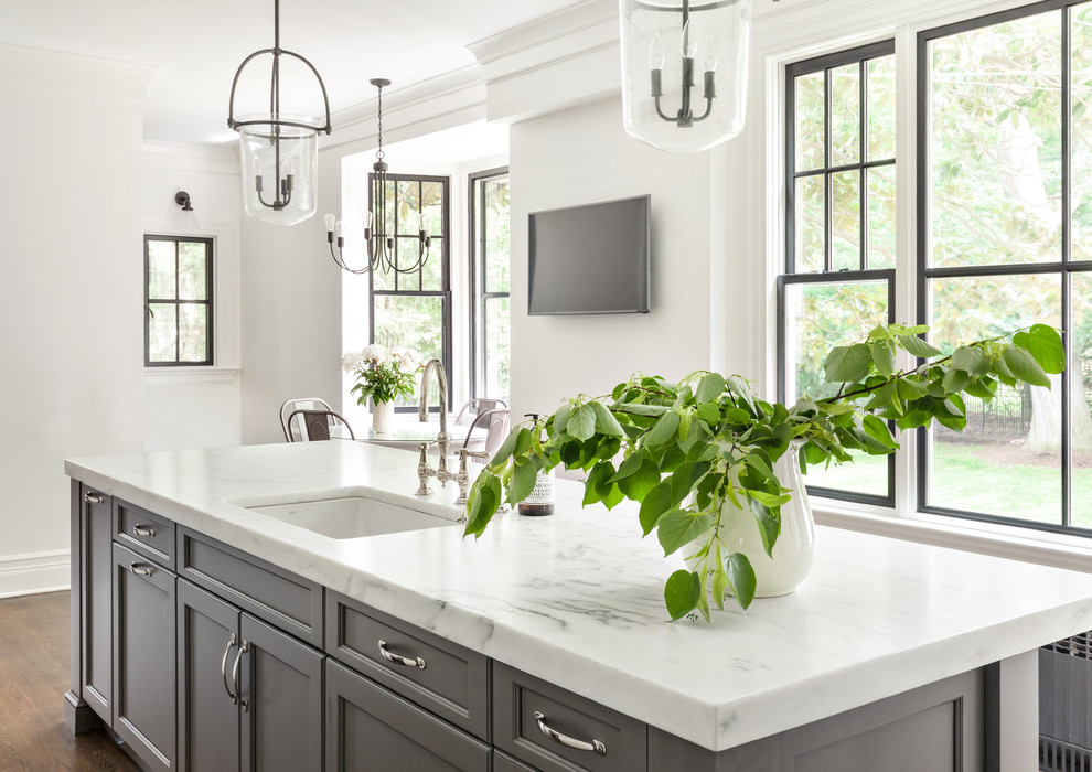 Mid Century Elegance with a Farmhouse Twist. - Transitional - Kitchen ...