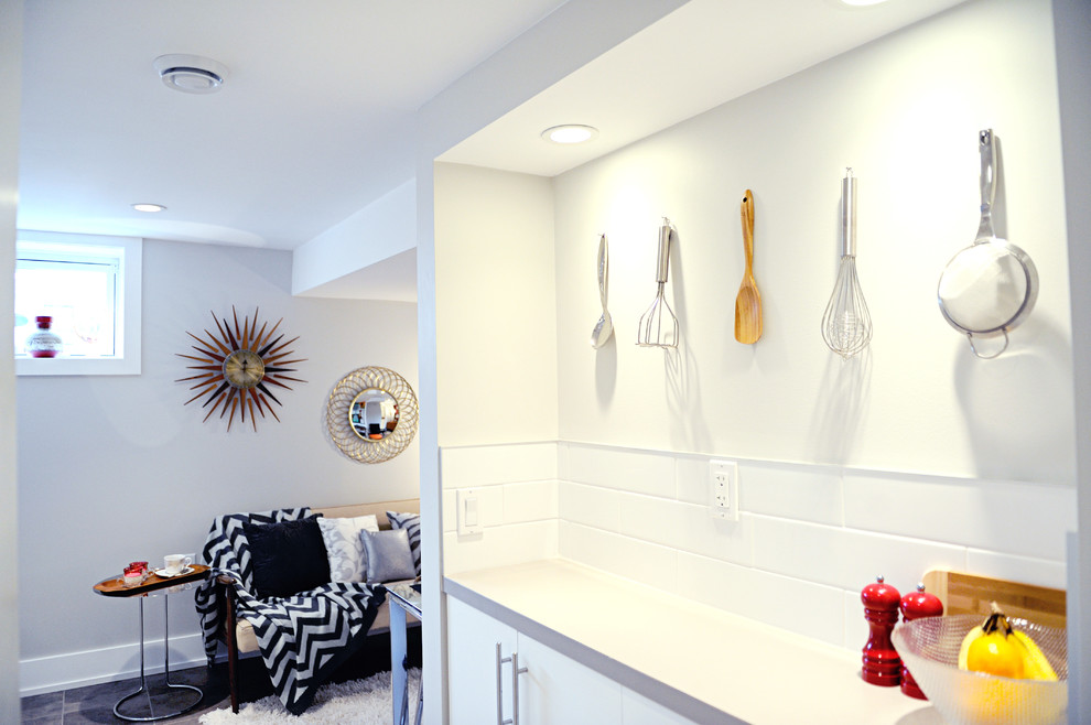 Mid Century Modern Basement Suite - Midcentury - Kitchen - Calgary - by ...