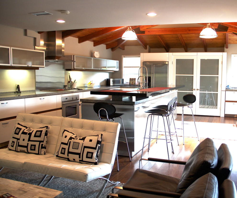 MId century Modern Family room and kitchen - Modern - Kitchen - Los ...