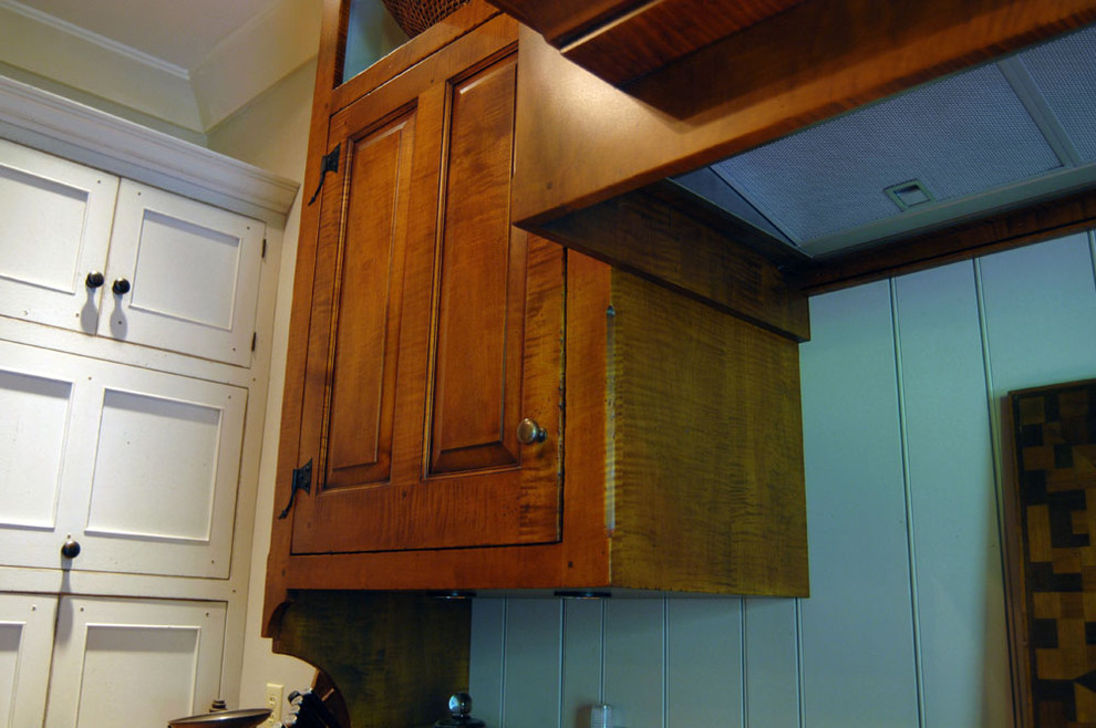 Mid Ohio Farm House - Collected Style Painted and Curly Maple Kitchen ...