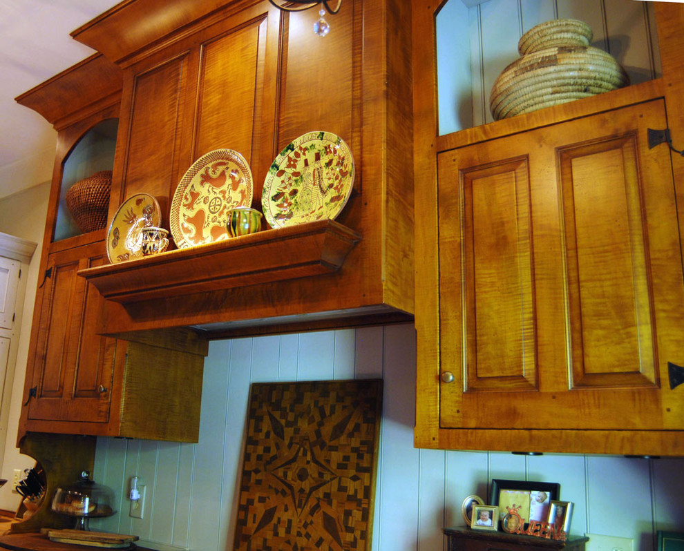 Mid Ohio Farm House - Collected Style Painted and Curly Maple Kitchen ...