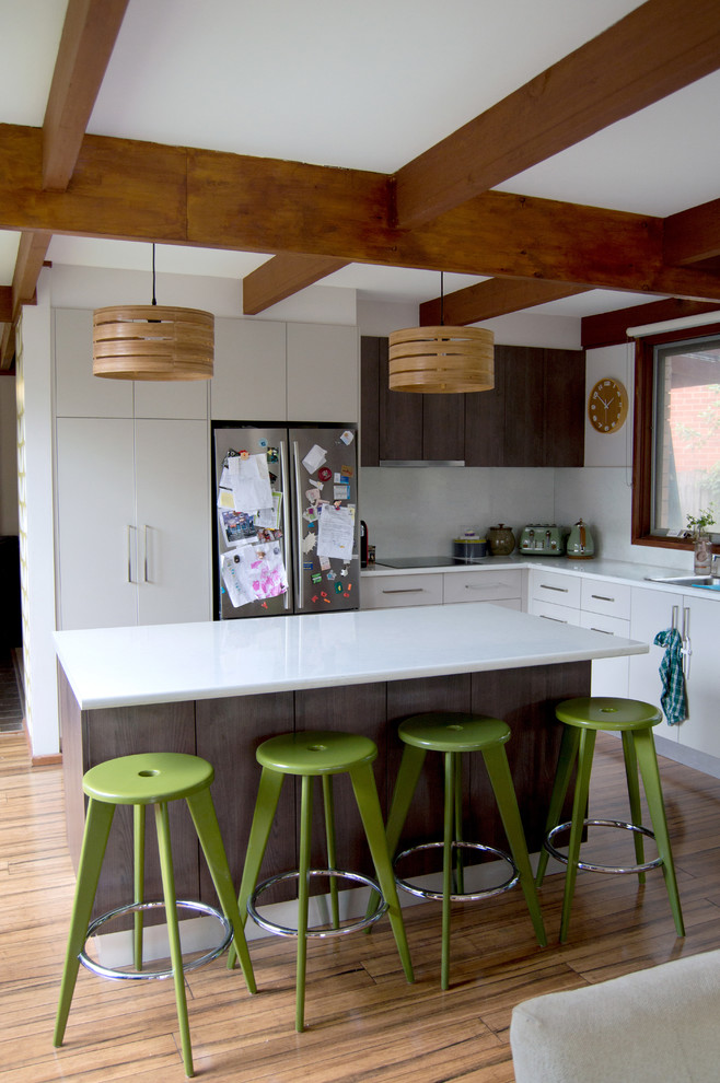 Midcentury Modern Canberra Renovation - Midcentury - Kitchen - Canberra ...