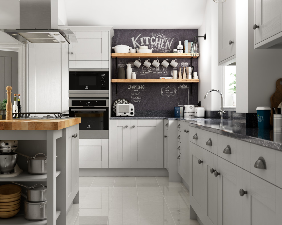 Milton Grey Monochrome Family Kitchen - Contemporary - Kitchen - Other ...