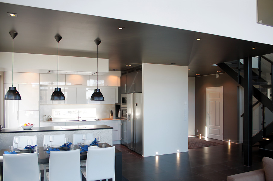 Minimalist interior with earth tones - Contemporary - Kitchen - Other ...