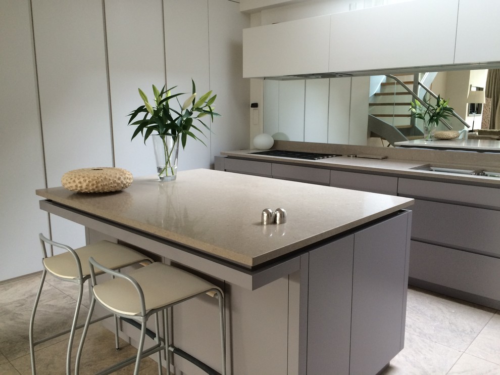 Mirror Splashback - Contemporary - Kitchen - Surrey - by Brayer Design ...