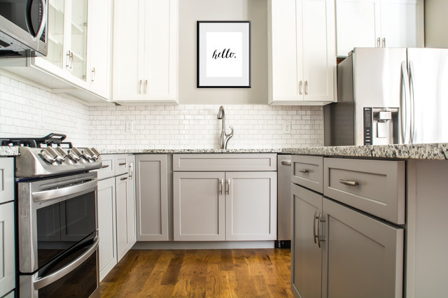 Mixed Cabinets & Warm Wood - Transitional - Kitchen - Charlotte - by G ...