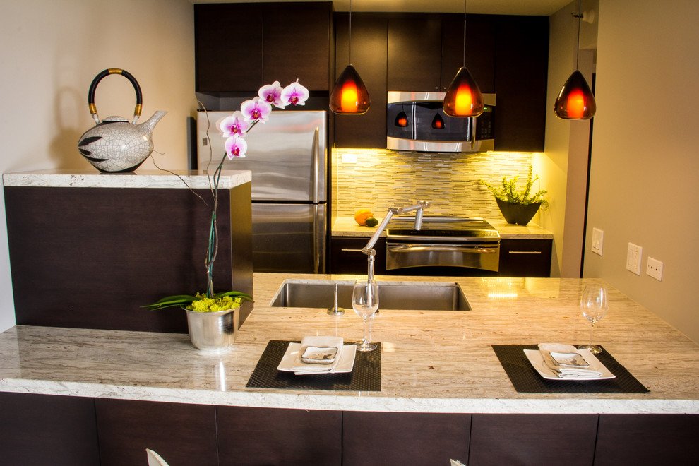 Modern Bachelor Condo - Contemporary - Kitchen - Hawaii - by MCYIA ...