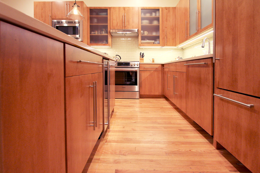 Modern Brushed Nickel Square Bar Pulls - Modern - Kitchen ...