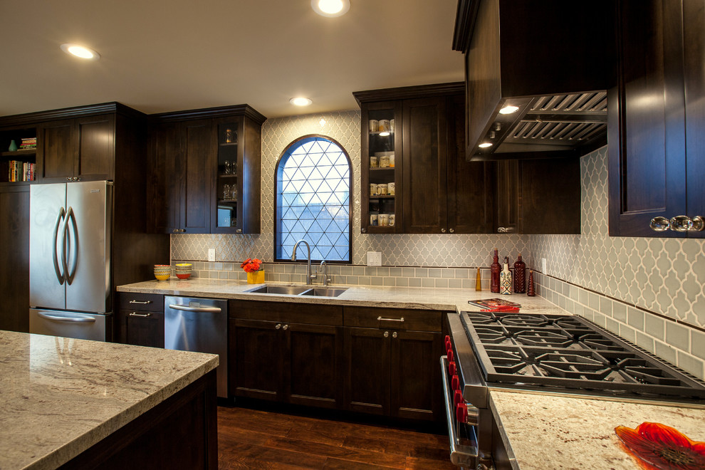 Modern, colorful Spanish Colonial Kitchen - Mediterranean - Kitchen ...