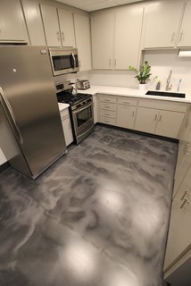 Modern Epoxy Floor in kitchen - Liquid Dazzle - Contemporary - Kitchen ...