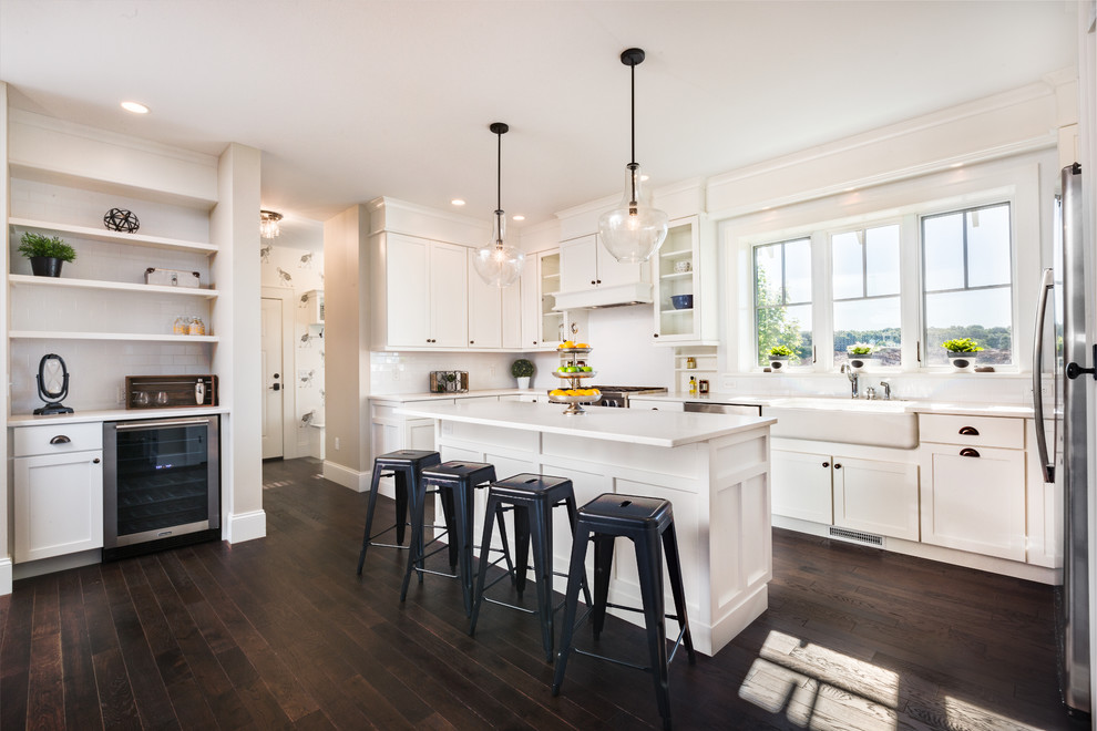 Modern Farmhouse Kitchen with Dry Bar - Farmhouse - Kitchen - Other ...