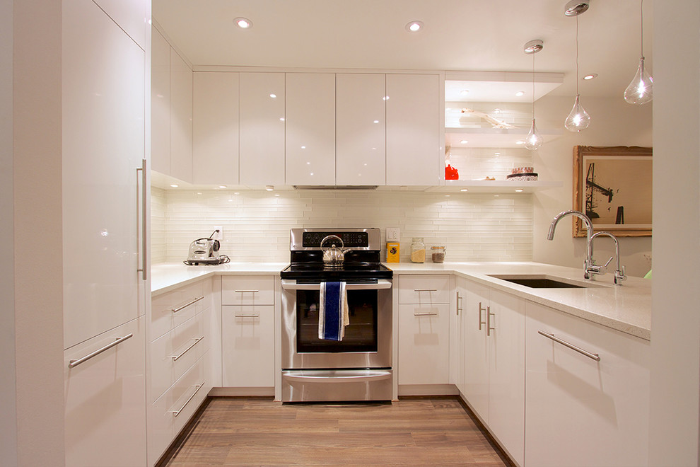 Modern High Gloss White - Contemporary - Kitchen - Vancouver - by ...