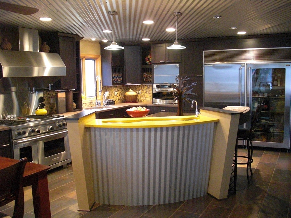 Modern Industrial Farm House Kitchen - Contemporary - Kitchen ...