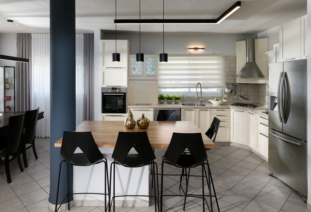 Modern industrial in Israel - Transitional - Kitchen - Kansas City - by ...