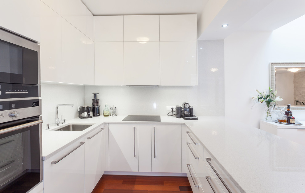 Modern interior with white high gloss lacquer - Modern - Kitchen ... Modern interior with white high gloss lacquer - Modern - Kitchen ...