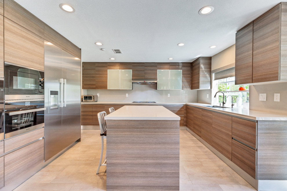 Modern Kitchen in Walnut - Modern - Kitchen - Los Angeles - by Jennifer ...