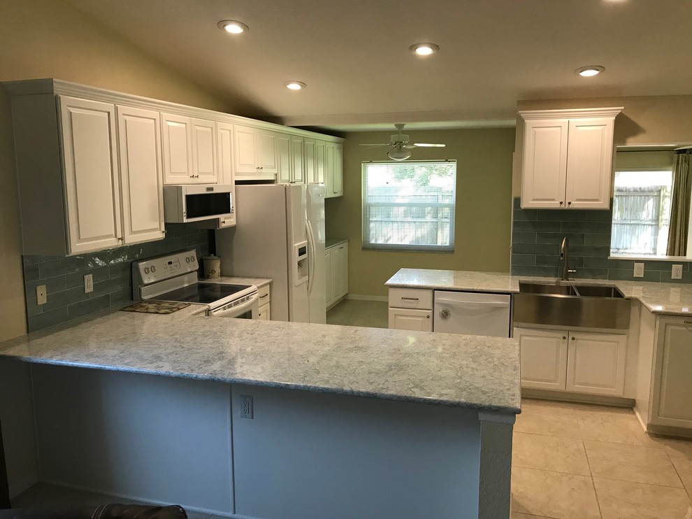 Modern Kitchen Remodel Done In A Snow White Paint - Modern - Kitchen ...