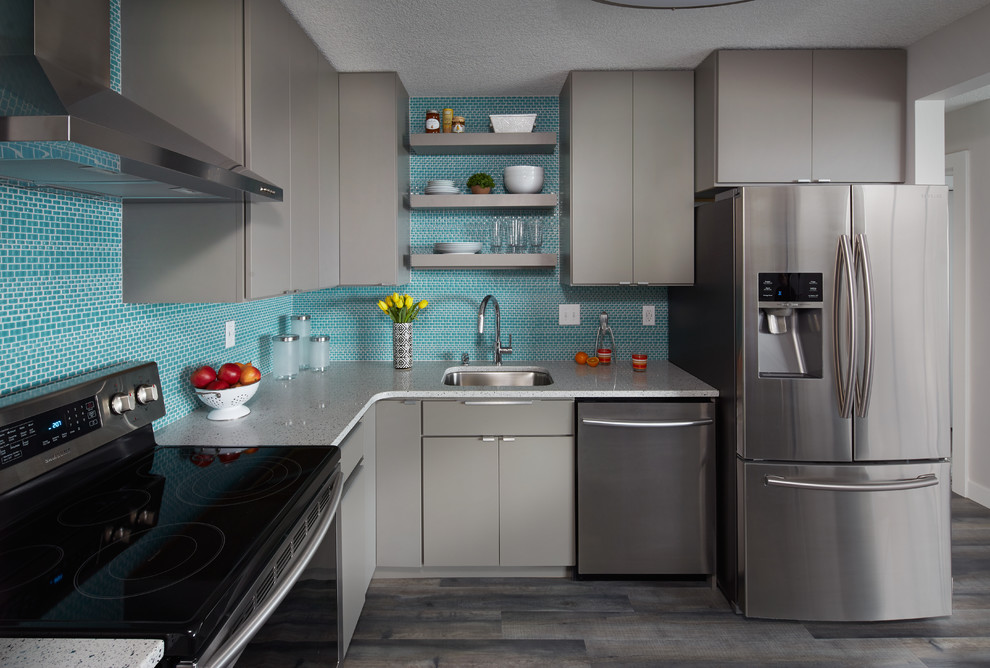 Modern Kitchen Remodel for a Stylish Condo - Contemporary - Kitchen ...