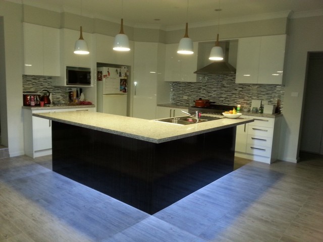 Modern Kitchen with LED lights effects - Modern - Kitchen - Sydney - by ...
