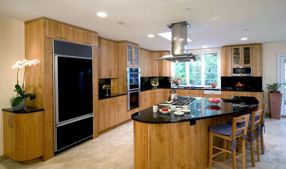Modern kitchen with Red Birch cabinetry - Modern - Kitchen - DC Metro ...