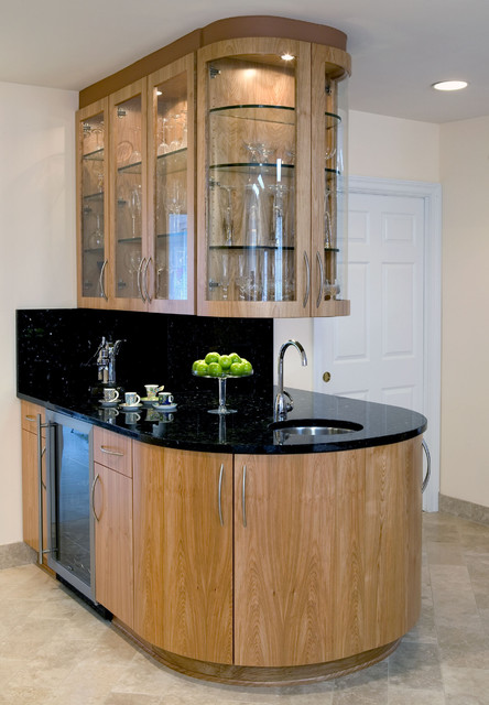 Modern kitchen with Red Birch cabinetry - Modern - Kitchen - DC Metro ...