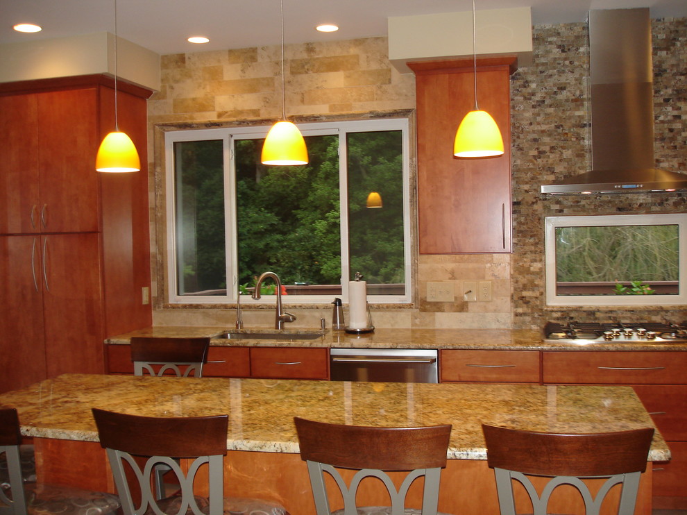 Modern Large-Format Backsplash - Traditional - Kitchen - Philadelphia ...