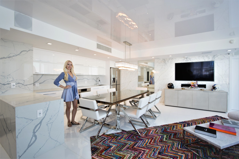 Modern Living Room / Dinning In South Beach Miami - Modern - Kitchen ...