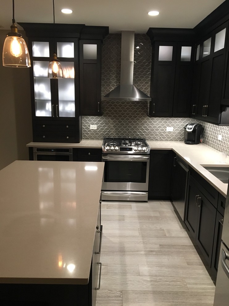 Modern Moody Kitchen - Modern - Kitchen - Chicago - by On Edge Design ...