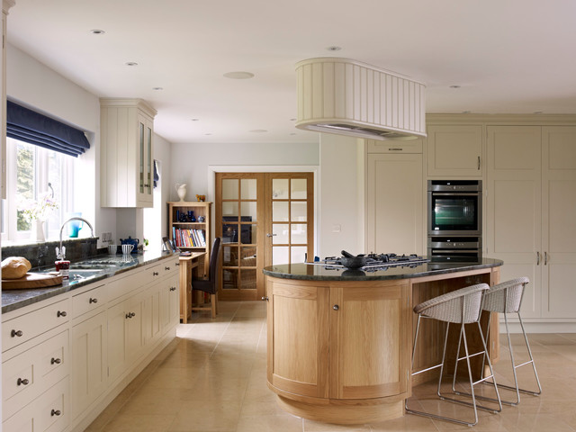 Modern, neutral, open-plan kitchen - Contemporary - Kitchen - London ...