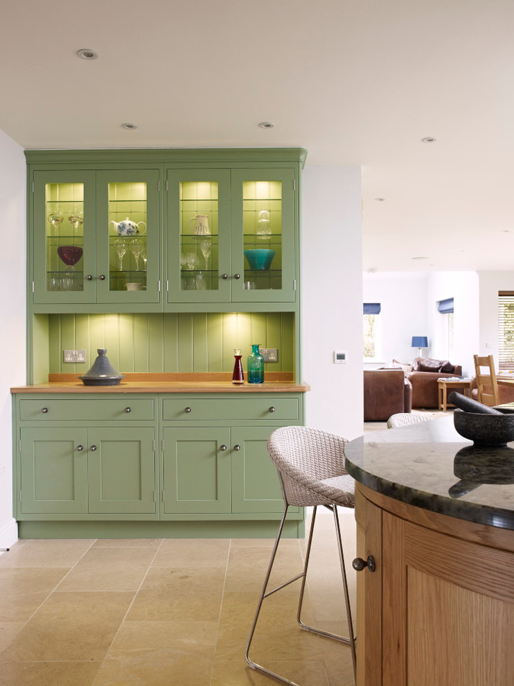 Modern, neutral, open-plan kitchen - Contemporary - Kitchen - London ...