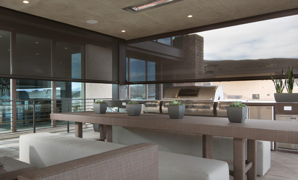 Modern outdoor living patio - Contemporary - Kitchen - Las Vegas - by ...