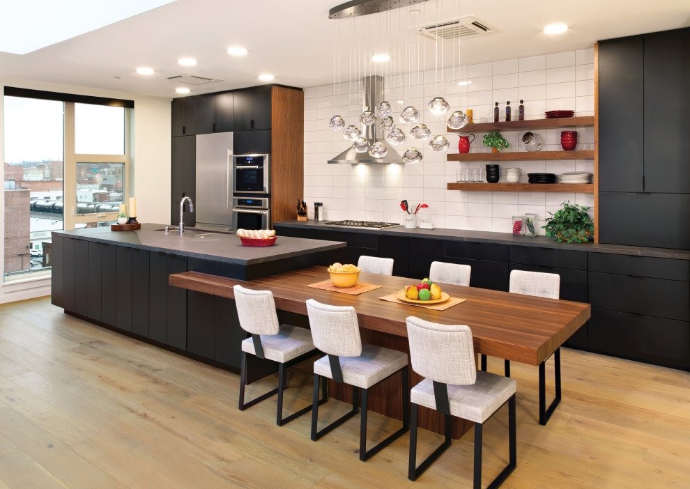 Modern Penthouse - Kitchen - Other - by Huntwood Custom Cabinets | Houzz