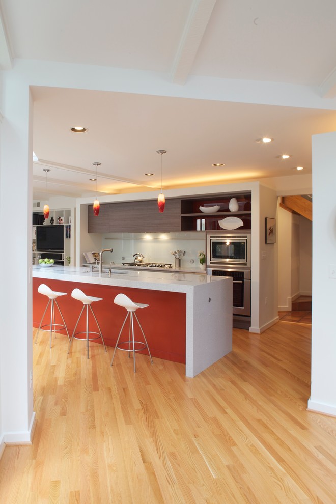 Modern Red Kitchen - Modern - Kitchen - DC Metro - by Anthony Wilder ...